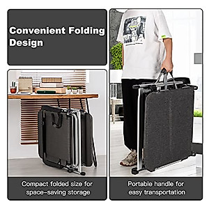 Goplus Chaise Lounge Chair, Folding Outdoor Patio Lounger with Cup Holder & Detachable Headrest, Comfortable for Garden Beach Pool Sunbathing, 7-Position Adjustable (1, Grey)