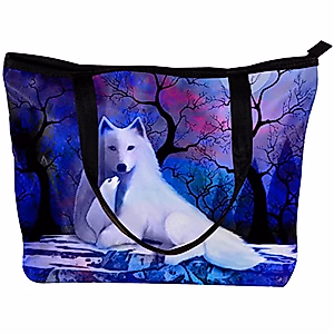 Tote Bag,Shoulder Bag Large Purses and Handbags for Women,Galaxy Wolves,Shopping Bags