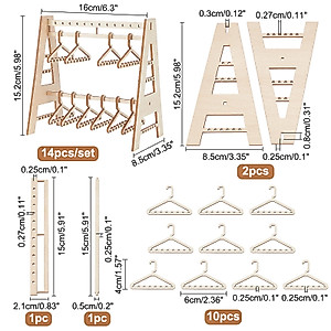 PH PandaHall 116 Holes Earring Holder, Earring Organizer Rack with Mini Hangers Wood Earring Display Stand for Selling Jewelry Earring Stand Ear Stud Holder for Women Retail Personal