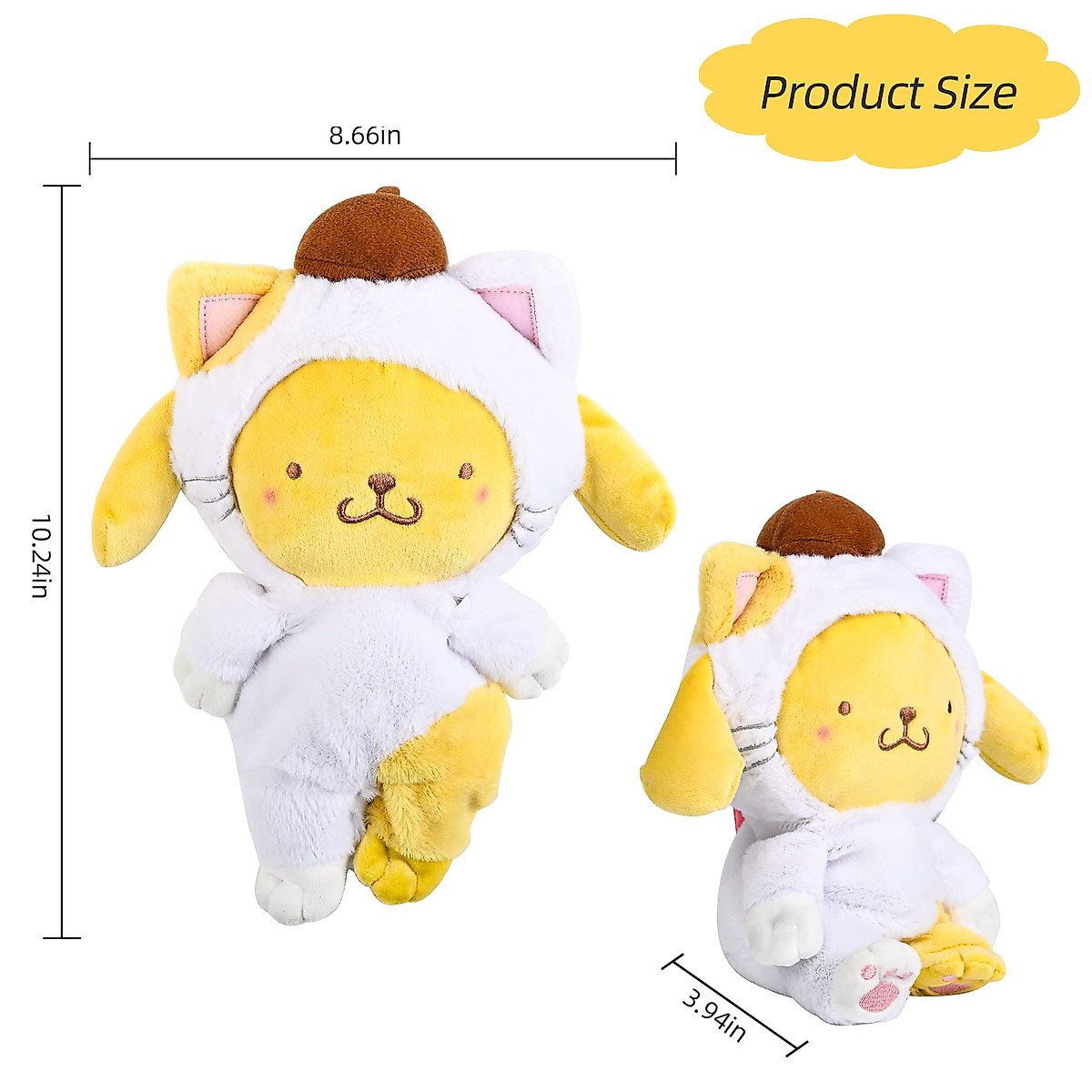 Plush Toy Cinnamoroll Little Twin Stars My Melody As Cat Plush Toy Cute Soft Stuffed Animals Girls Toys for Children Pompompurin