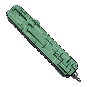 TGZUO Aluminium Alloy Scalpel Pocket Knife with Clip Small EDC Telescopic Retractable Box Cutter Precision Craft Utility Knife 5pcs #60 5pcs #24 Carbon Steel Blades (Green)