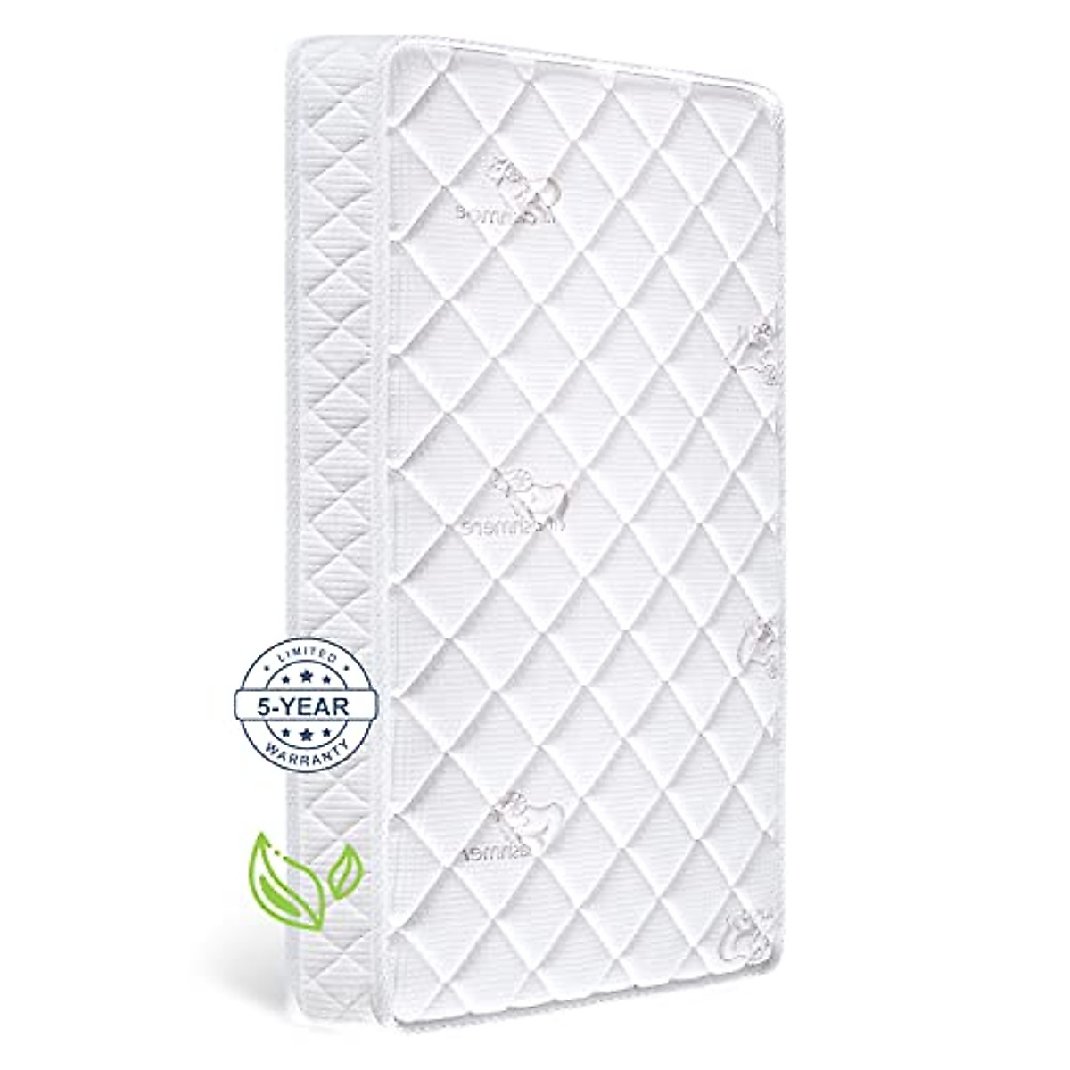 Premium Foam Dual-Sided Crib & Toddler Mattress,100% Knitted Fabric,Premium Fleece-Hypoallergenic,5"Firm Soft Crib Mattress, Non-toxic Toddler Bed Mattress Fits Standard Full-Size Cribs & Toddler Beds