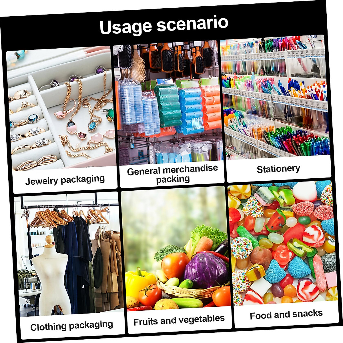 VORCOOL 200pcs Clear Long Cello Bags Self Sealing Thick OPP Adhesive Bags for Bakery Cookies Christmas Halloween Party Decorative Gift(5x27cm)