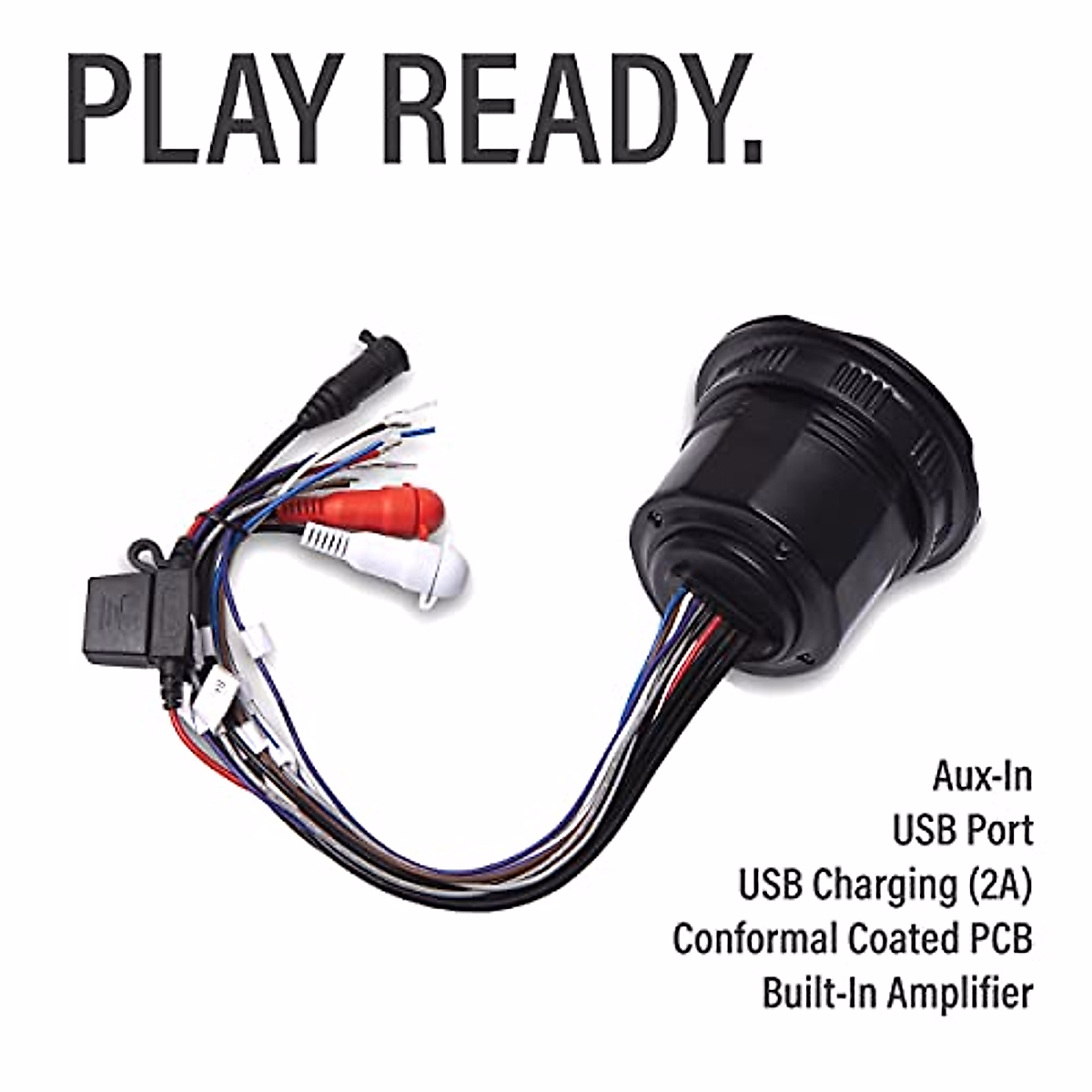 BOSS Audio Systems MGR150B Marine Gauge Bluetooth Receiver, Weatherproof, USB Port, No CD Player