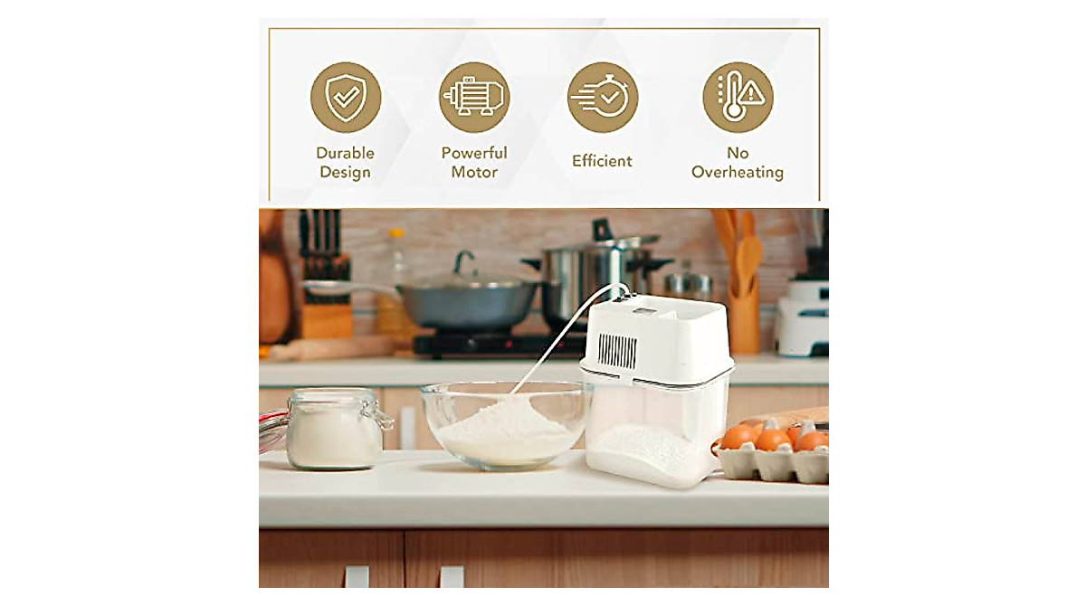 The Kitchen Mill Electric Grain Mill - Fast & Durable Home Flour Maker