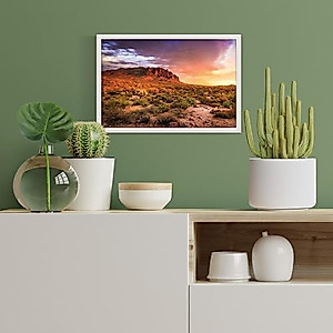 Gallery Solutions - 12"x18" White Wood Wall Poster Frame - Double White Mat - Wall Mount Display - Perfect Fit for Photos - Versatile Mounting Options - Rectangular Wall Mount