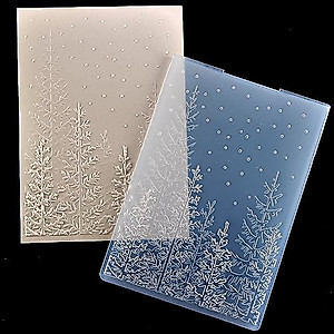 Kwan Crafts 3D Tree Woodland Background Plastic Embossing Folders for Card Making Scrapbooking and Other Paper Crafts 3050933
