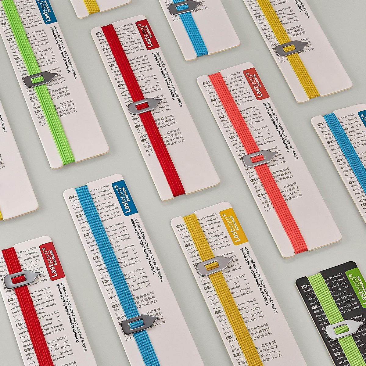 Lastword Bookmarks - Elastic Bookmark Perfect for Any Book - Book Markers for Women - Bookmarks for Men - Bookmarks for Kids - Don't Lose Your Mark, Design Made in Italy Book Marks (Red)