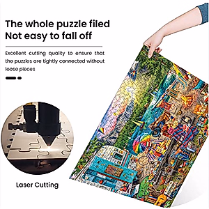 Puzzles for Adults 500 Pieces Family Camping Educational Puzzle Games for Home Decoration for Friends
