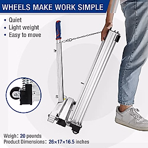 WORKPRO 13" Laminate Floor Cutter, Vinyl Floor Cutter for Laminate, Multi-layer Flooring, Parquet, Fiber Cement Wall Panels, Rubber Concave Base, LVT, VCT, SPC, LVP, WPC and Vinyl Plank