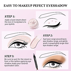 LUXAZA Eyeshadow Primer,Eye primer＆Eyeliner Primer,Cream Matte Eye Shadow Primer On Base.Makeup Looks - Lasts All Day-0.35 oz