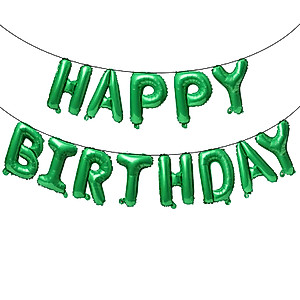 16 Inch Green Aluminum Foil Birthday Balloons for Birthday Party Supplies