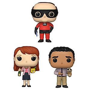 Funko TV: POP! The Office Collectors Set 4 - Erin with Happy Box & Champagne, Kevin as Dunder Mifflin Superhero, Oscar with Scarecrow Doll