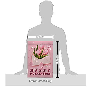 Ornament Collection Mommy Day Mail Garden Flag Set Wood Dowel Family Mother Mom Mama Grandma Love Flowers Parent Sibling Relatives Grandparent House Banner Small Yard Gift Double-Sided, Made in USA