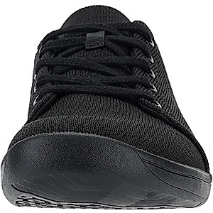 WHITIN Men's Fashion Barefoot Knit Minimalist Sneakers Wide Width fit Zero Drop Sole Size 10.5-11 Minimus Outdoor Shoes Woven Laces Up All Black 44