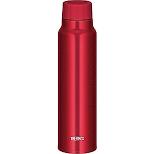 Thermos FJK-750 R Water Bottle, Insulated Carbonated Drink Bottle, 25.4 fl oz (750 ml), Red, For Cold Insulation Only