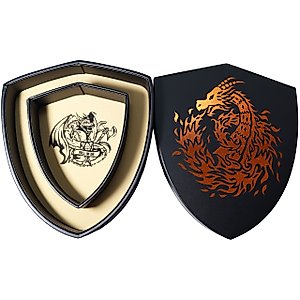 Fantasydice Shield Dice Tray Chromatic Fire Dragon with Lid and Dice Staging Area- Holds 6 Sets(7 Dice Set/Standard) for All Tabletop Games