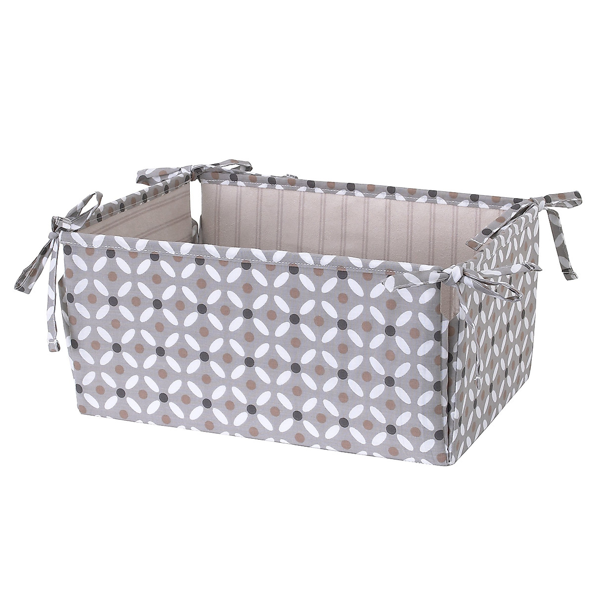 NoJo Play Day Pals Elephant/Bear/Lion/Zebra Animal 4 Piece Nursery Crib Bedding Set, Grey, Tan, Taupe, White