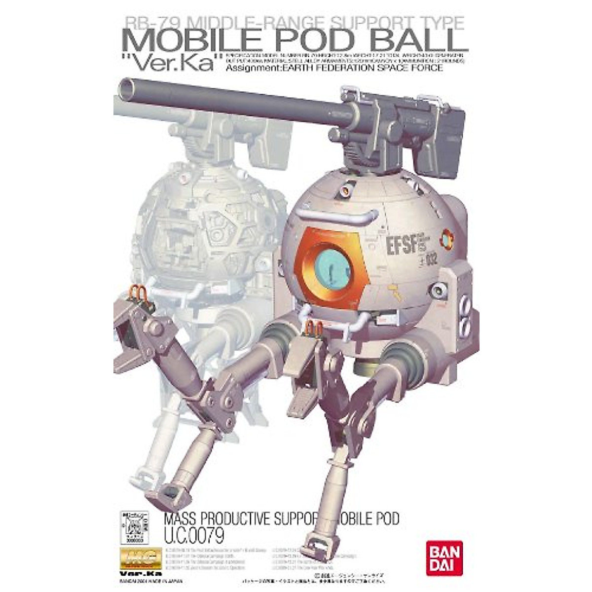 Gundam RB-79 Ball Ver Ka MG 1/100 Scale - Bandai Kit