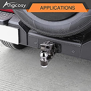 ANGCOSY 10-Ton Pintle Hook Trailer Hitches Receiver Hook Combination 2-5/16” Hitch Ball with Mounting Kit, 20000 lbs