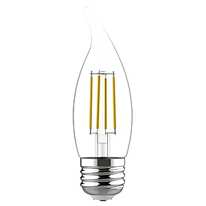 GE Refresh LED Light Bulbs, 60 Watt Eqv, Daylight, Decorative Clear Bulbs, Medium Base (2 Pack)