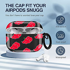 Maxjoy for Airpods Pro 2nd Generation Case, Cartoon Cute Anime Design Series Apple Airpod pro 2 Case Cover for Airports Pro 2 Generation 2022, Wireless AirPods Pro 2 Cases for Men Women, Red Cloud