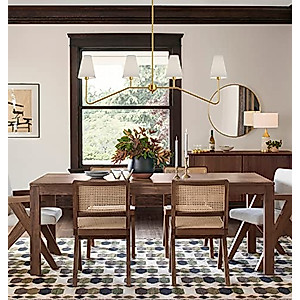 Electro bp;47" W 4-Light Linear Kitchen Island Lighting Fixture Classic Chandeliers Polished Gold with White Linen Shades 160W