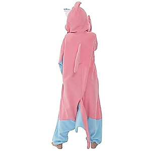 SAZAC Lovely Zombie Shark Kigurumi Onesie Jumpsuit Halloween Costume (Pink)