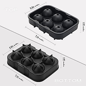 AGHURL Ice Cube Trays, Silicone Ice Ball Maker with Lids, Large Ice Cube Molds for Whiskey, Cocktails & Bourbon, Reusable & BPA Free