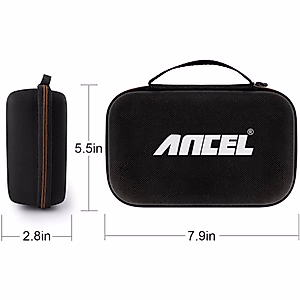 ANCEL Case for OBD2 Scanner, Protective and Storage Box (L) for All Innova and ANCEL Products Black
