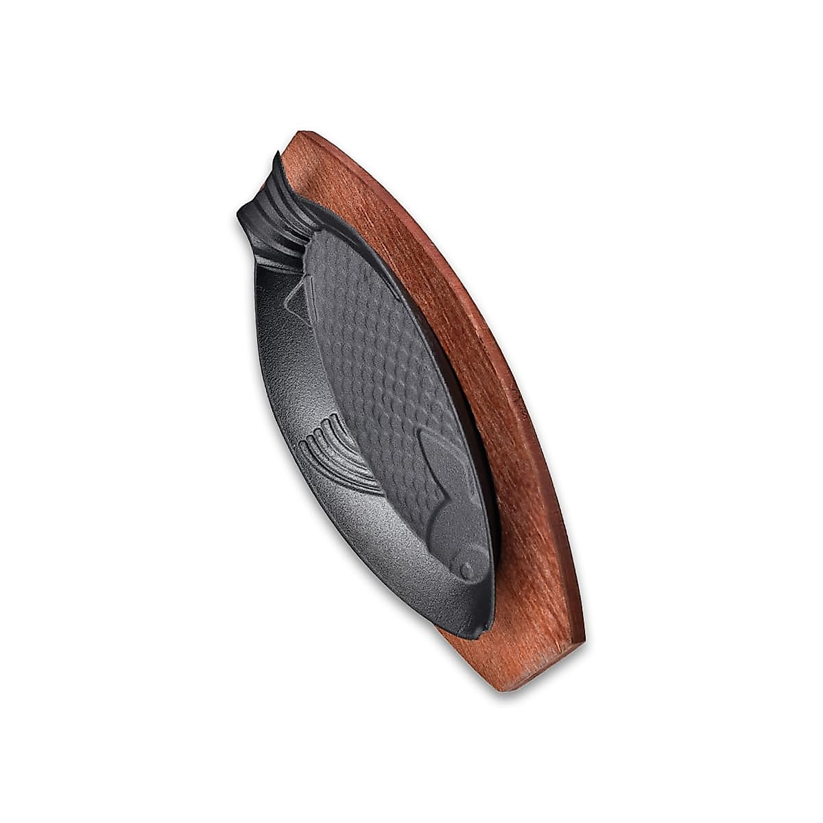 Steak plate sizzle platter cast iron cast iron bakeware cast iron square pan cast iron skillets cast iron platter pan for roti (Fish shape)