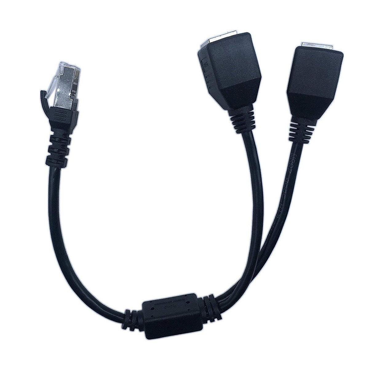 RJ45 Ethernet Splitter Adapter, Yeworth RJ45 1 Male to 2 Female LAN Network Splitter Y Port Cable Support Cat7 Cat6 Internet Networking Extension Cord