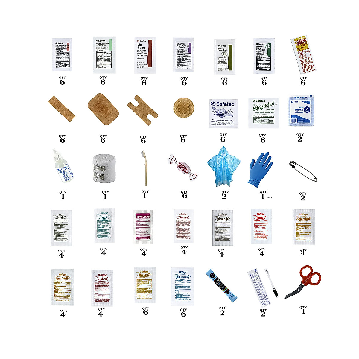 CruisePaks Essentials Personal First Aid & Medicine Accessories 150 Piece | Basic | Travel Kit