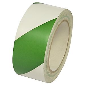 INCOM Manufacturing: Hazard Warning Conformable Tape, 2" x 108', Green/White