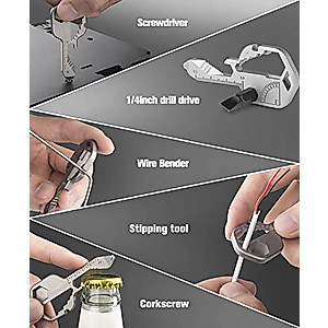 Doayolgg key shaped multitool keychain multi tool Father's Day Gift multitool key with keychain mini multi-tool,Best Birthday gift for your lover,friend or multitool fans