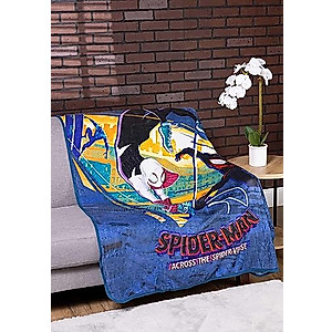 Spider-Man Micro Raschel Throw Blanket, Gwen and Miles Across The Spider-Verse Standard