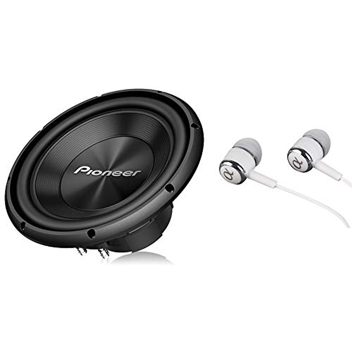 Pioneer TS-A300D4 12 Inch 1500 Watts Max Power Dual 4-Ohm Voice Coil A Series Car Audio Stereo Subwoofer Loudspeakers / Free Alphasonik Earbuds