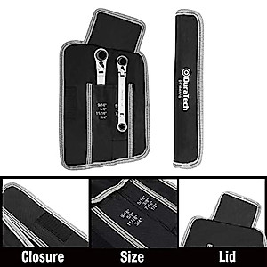 DURATECH 4-in-1 Flex-Head Reversible Ratcheting Box Wrench Set, SAE, 2-Piece, 5/16'' to 3/4'', 12 Point, CR-V, with Rolling Pouch