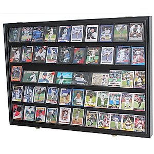 Large 55 Sleeved Sports Card Display Case for Football Baseball Basketball Hockey Comic Trading Cards Picture Cards in Sleeves, NOT for Graded Cards Holders