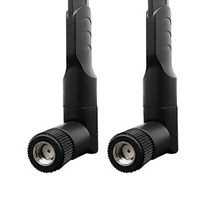 Rydocyee PC WiFi Antenna Dual Band 2.4Ghz/5.8Ghz 5dBi RP-SMA Male Connector (No Pin), Bluetooth WiFi Antenna for Desktop PC, Camera System, M.2 PCIE WiFi Card, Router and AV Receiver - 2 Pack