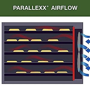 Excalibur 2400 Electric Food Dehydrator Machine with Adjustable Thermostat, Accurate Temperature Control and Fast Drying, 220 W, 4 Trays, Black