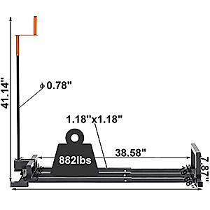 WTRAVEL Ride on Lawn Mower Jack Lift,Telescopic Jack Lifters for Garden Tractor and Lawn Mower Maintenance with Hand Crank +Electric Hadle, Weight Capacity 880 Lbs