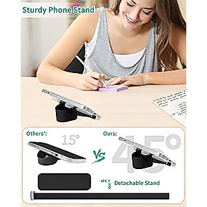 Phone Loop, CISID 3 Pcs Silicone Phone Grip Strap with Stand Reusable Cell Phone Holder for Hand Phone Finger Holder for Most Phone Cases (Black, Pink, Green, 210mm)