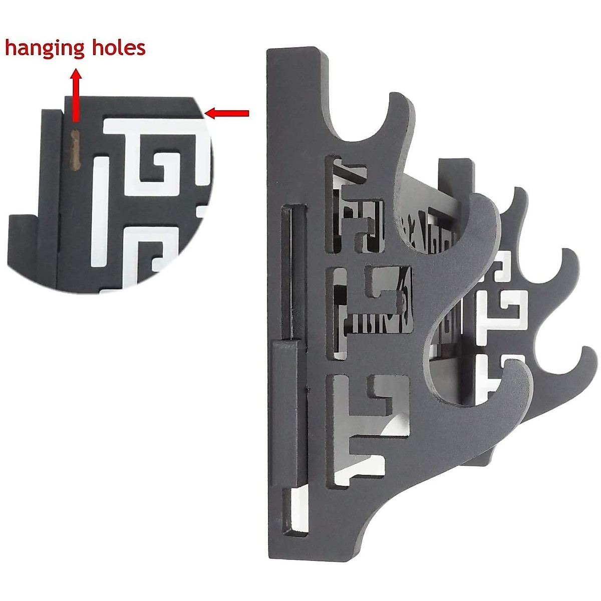 LUCKNIGHT Display Stand 3- Tier Sword Holder Wall- Mounted Sword Stand Japanese Samurai Sword Standard Swords Display Rack Hanger Sword Stand