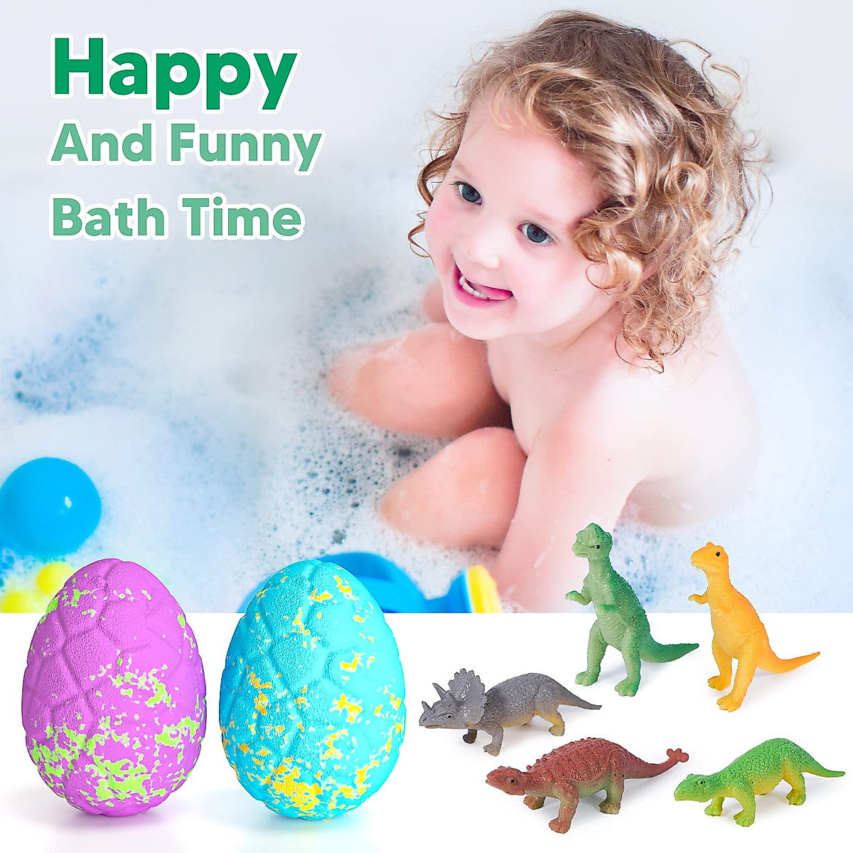 16 Pack Dinosaur Bath Bombs for Kids with Surprise Inside, Dino Bath Bombs with Toys Inside for Boys Girls Toddlers, Organic Kids Bath Bombs Bubble Bath Dinosaur Bath Toys Easter Birthday Gift Set