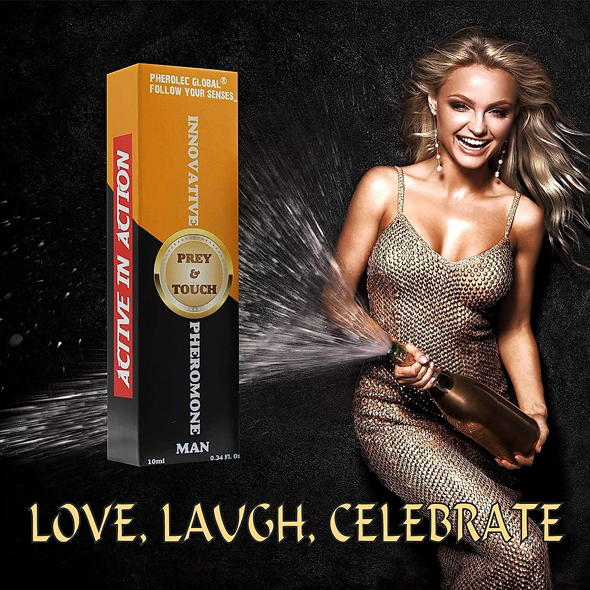 Pherolec Global follow your senses... Prey&Touch Pheromone for Men 0.34 Fl. Oz. Perfume Ultra Strong Feromonas para Hombres Atraer Mujeres