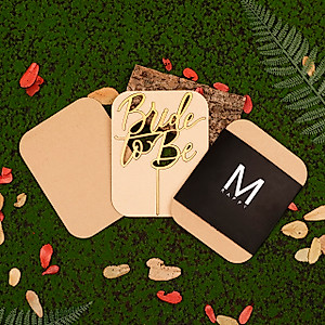 MRAPPY Bride to Be Cake Topper - Wooden Bridal Shower Cake Decorating Supplies - Wedding Cake Topper for Engagement Party/Wedding Party or Proposal Party (Gold)