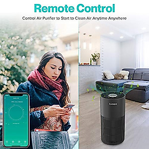 Air Purifiers for Home Bedroom Office, 20dB Quiet H13 True HEPA Filter Airpurifier, Air Cleaner Large Room, Remove 99.99% Dust Bacteria Viruses Smoke Mold Allergies Pet Hair Dander Pollen,WiFi Control