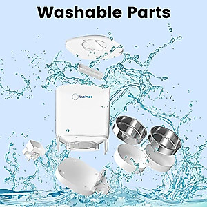 LUSIMPO Automatic Dual Pet Feeder with 1080P HD Camera for 2 Dogs/Cats, Double Bowls, Dog/Cat Feeder with Camera, Free App Control, Scheduled Feeding, Auto Night Vision, Extra Large Food Capacity 7L