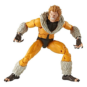 Marvel Legends Series X-Men Sabretooth Action Figure 6-Inch Collectible Toy, 3 Build-A-Figure Part